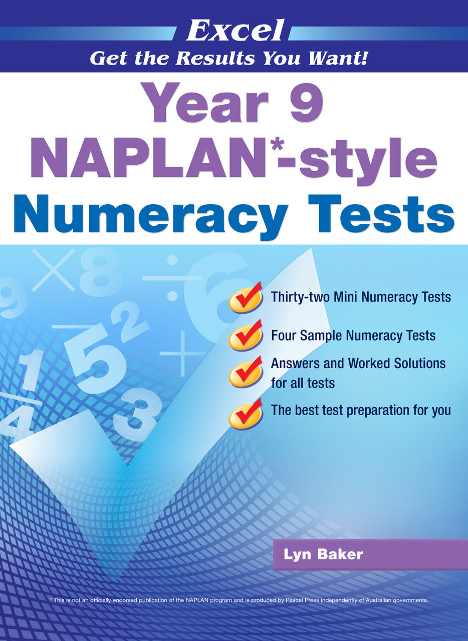 Excel Year 9 NAPLAN*-style Numeracy Tests