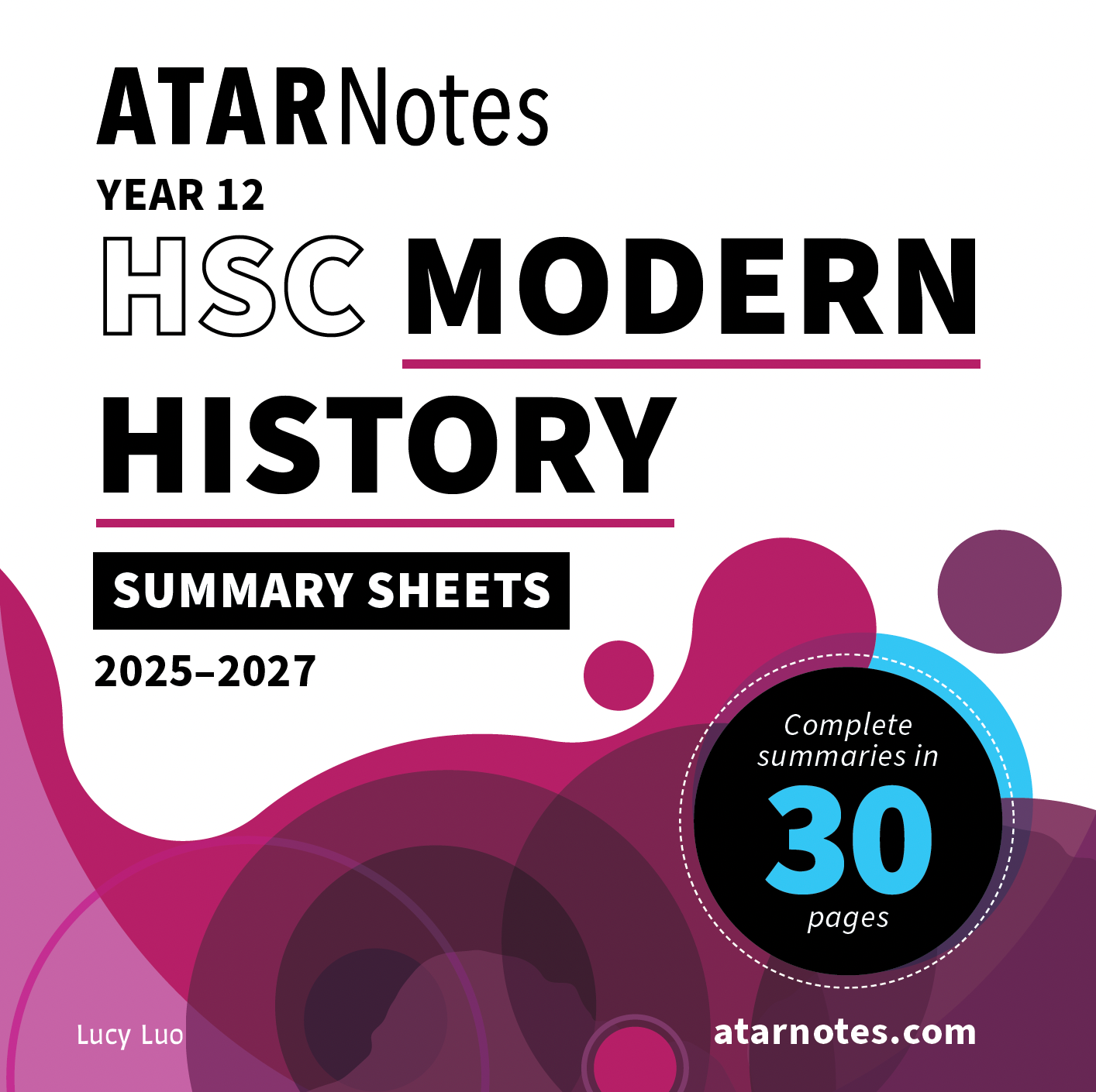 ATAR Notes HSC Year 12 Modern History Summary Sheets (2025-2027) – Excel