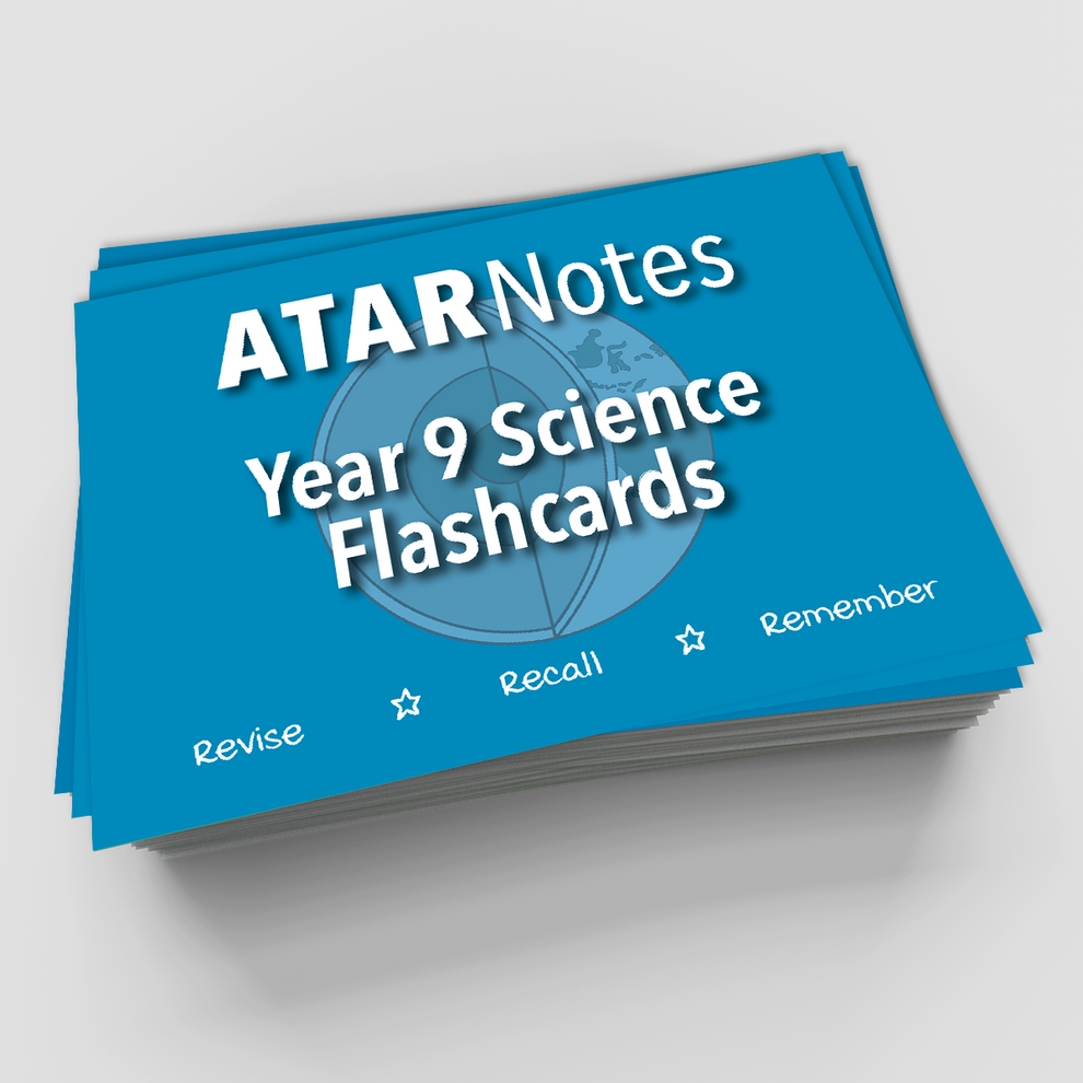 ATAR Notes Year 9 Science (2026 Edition) Flashcards – Excel